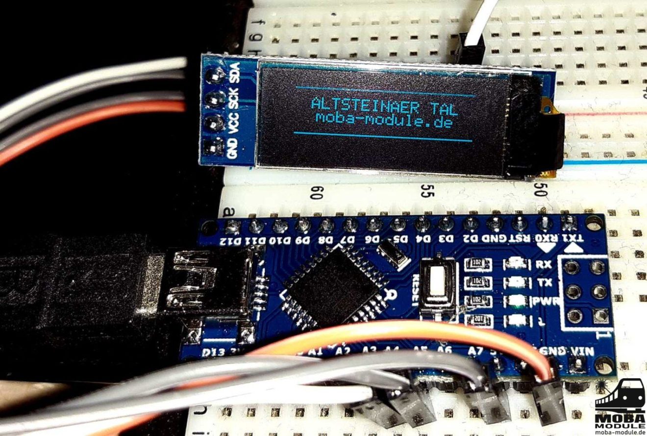tutorial arduino oled display ssd1306 moba module | Modellbahn Module ...